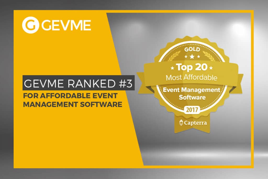 GEVME Ranked #3 for Affordable Event Management Software