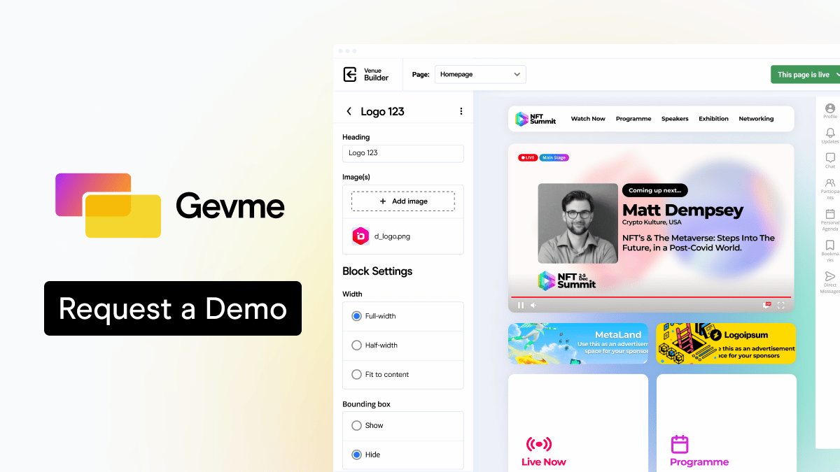 Book a Demo of the Gevme Event Platform
