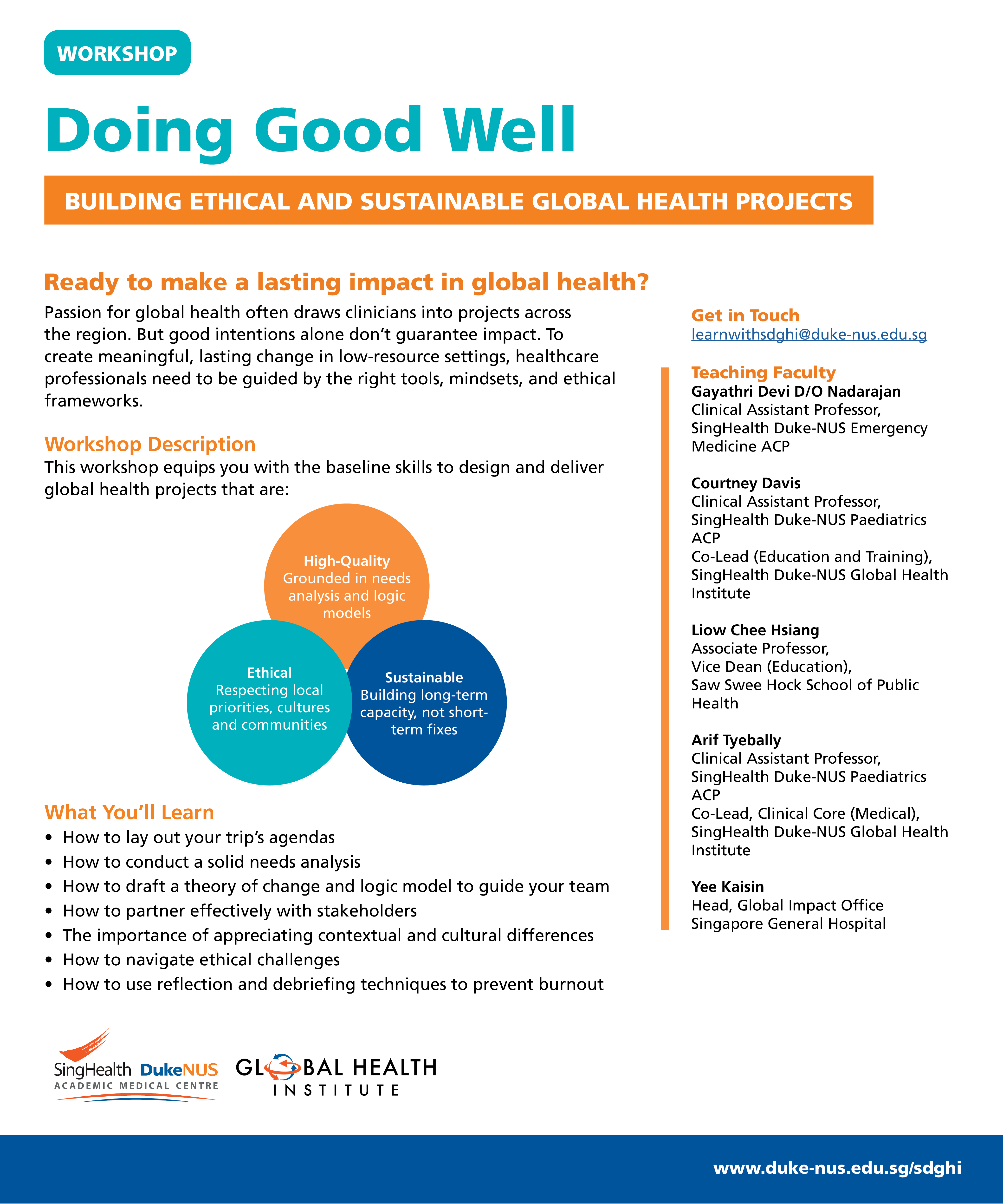 Pre-trip Workshop for Global Health Projects GEVME